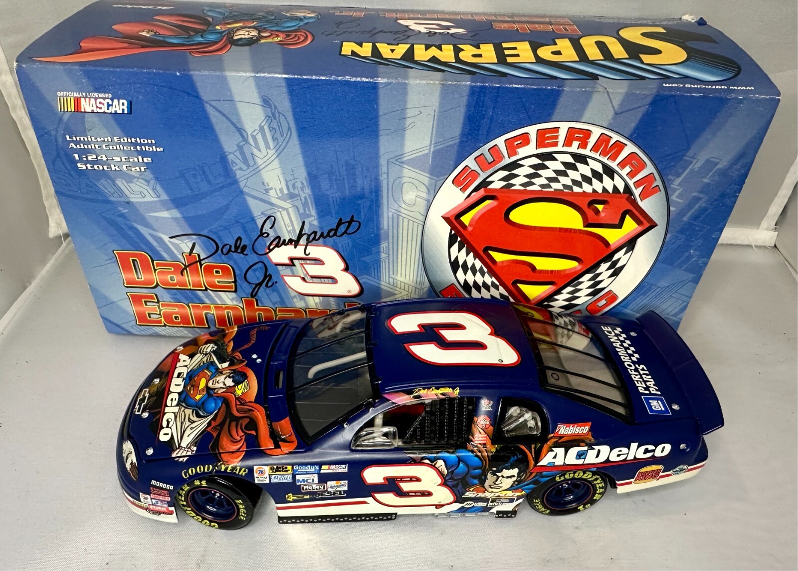 Dale Earnhardt Jr 1999 AC DELCO Superman Nascar 1/24 Diecast Chevy ...