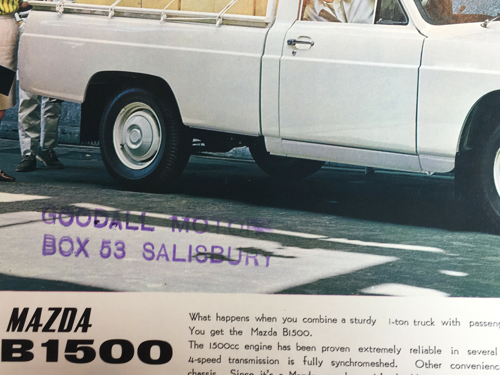 Rare ORIGINAL 1960s MAZDA B1500 UTE Dealership SALES BROCHURE R100 ...