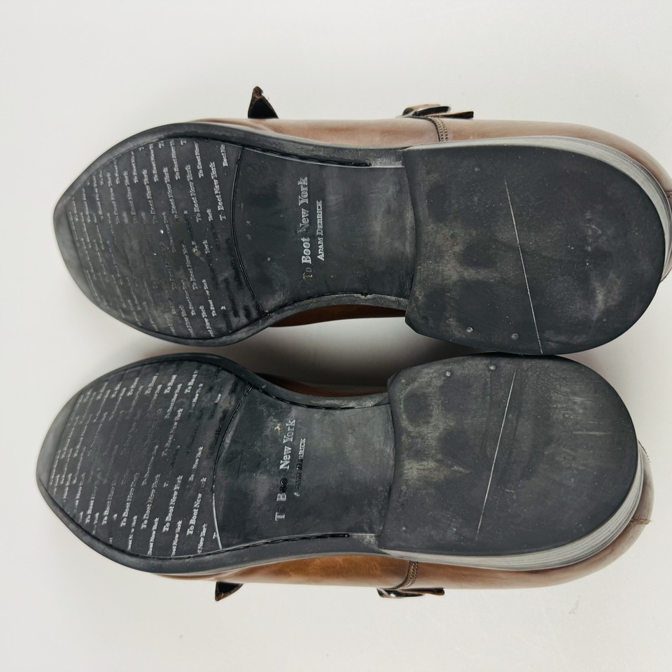 To Boot New York Shoes Mens 13 Brown Adam Derrick Double Monk Strap ...