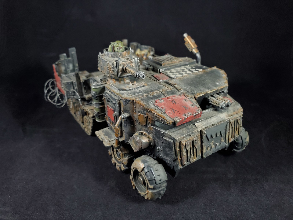 Painted Games Workshop Warhammer 40K Orks Battlewagon Miniature ...