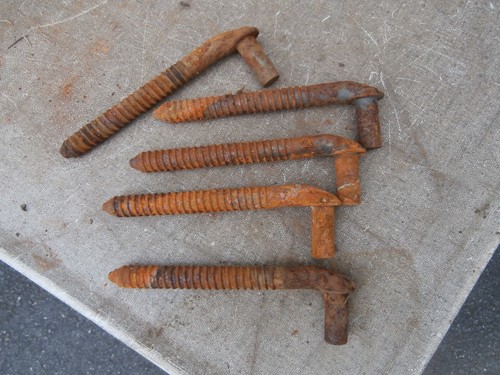 5 Steel 5/8" x 6" Lag Screw Gate - Door Hanging Hinge Pins for Wooden ...