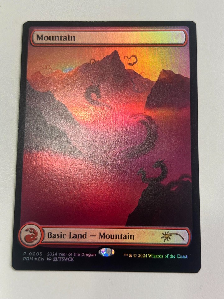 MTG 4x Mountain x4 Basic Land Year of the Dragon Promo APAC | eBay