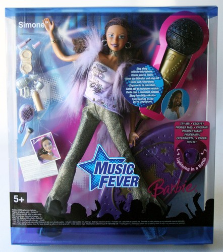 2005 BARBIE MUSIC FEVER SIMONE AFRICAN AMERICAN DOLL MATTEL G8016 NEW ...