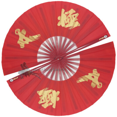 High Quality Red Bamboo Kung fu Tai chi Fans Martial arts Taiji ...