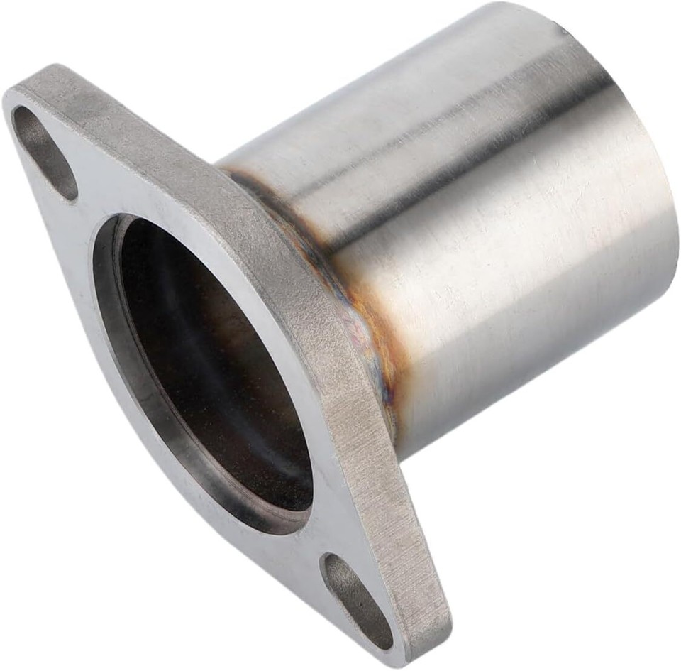 2 BOLTS 3" OD Universal Quick Fix Exhaust Triangle Flange Repair Pipe ...