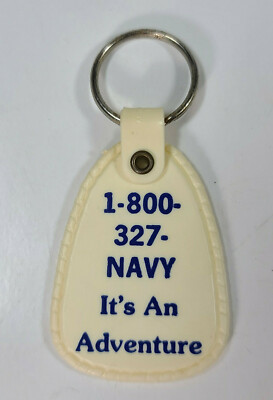 US Navy 3" Key Ring Key Chain It's An Adventure Plastic Vintage | eBay