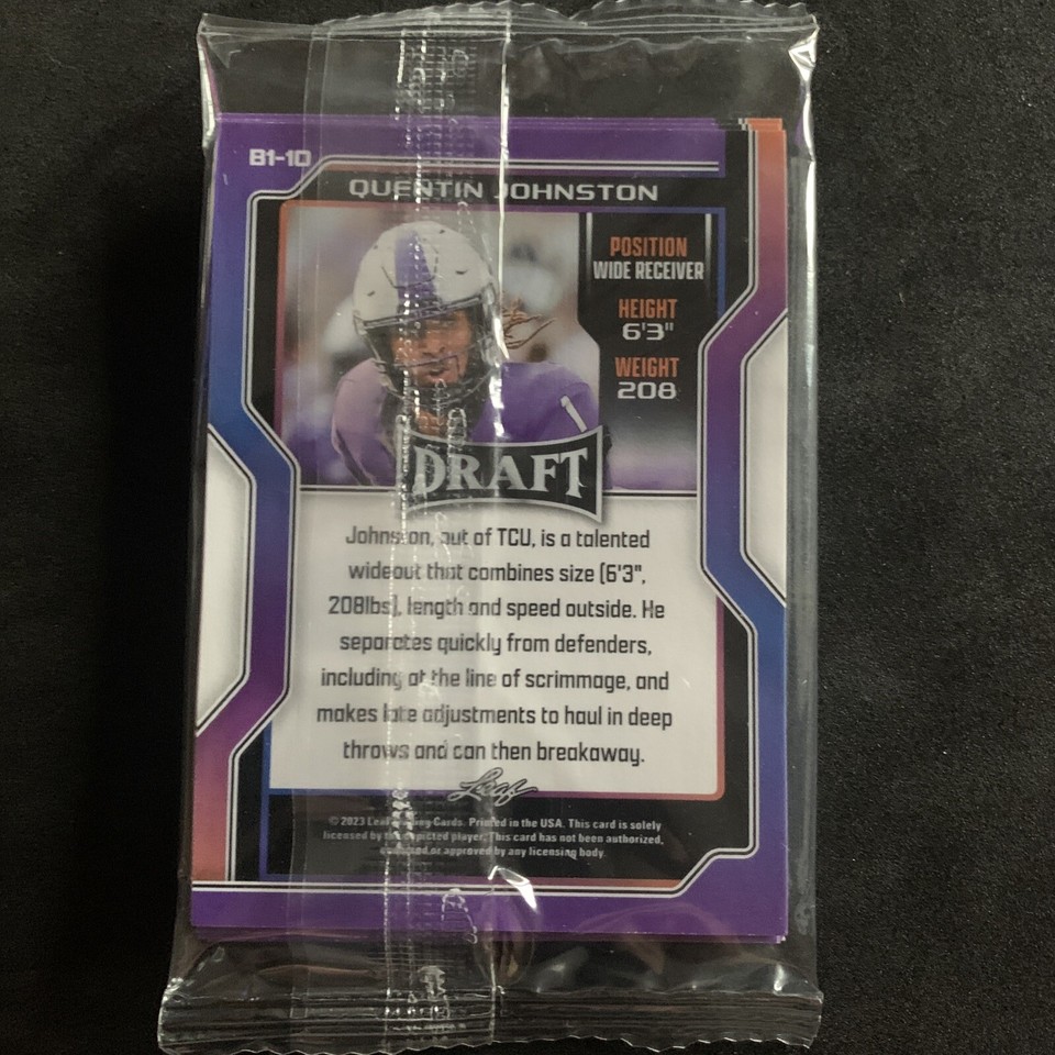 2023 Leaf Draft Football Set Blue Parallels Sealed. Purdy Caleb C.J ...