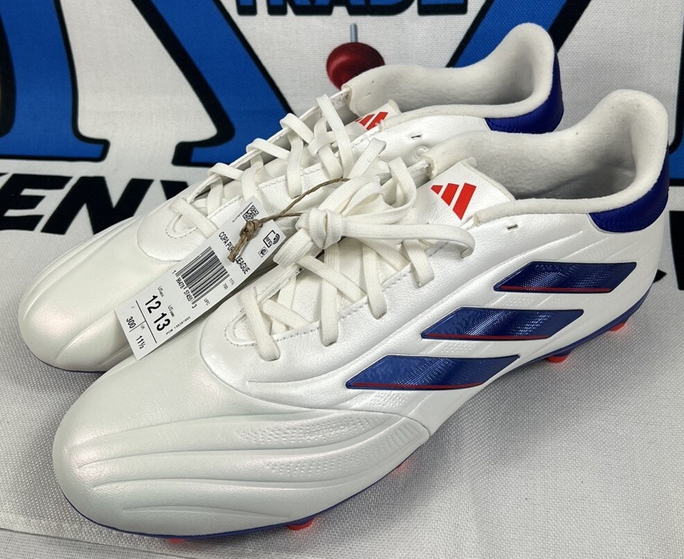 Size 12 Adidas Copa Pure 2 League FG IG6408 White blue Soccer Cleats ...