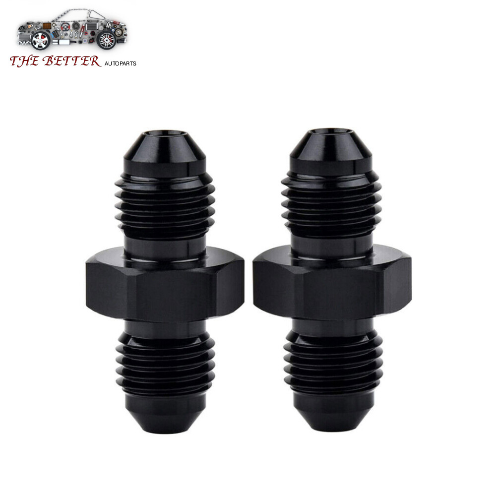 2PCS 4AN to 4AN Male Flare Coupler Union Straight Fuel Hose Adapter ...