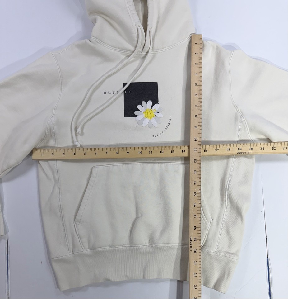 Porter Robinson Nurture Hoodie Small Cream Daisy Graphic Tour Merch | eBay