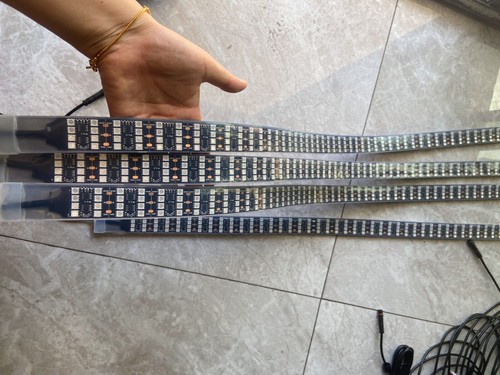 3PCS 3FT LED Quad Row Strip CHASING Brightest LED Lights Car Truck ...