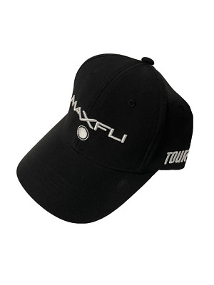 Maxfli Golf Hat Mens Adjustable Breathable 3D Logo Tour Cap Black White ...