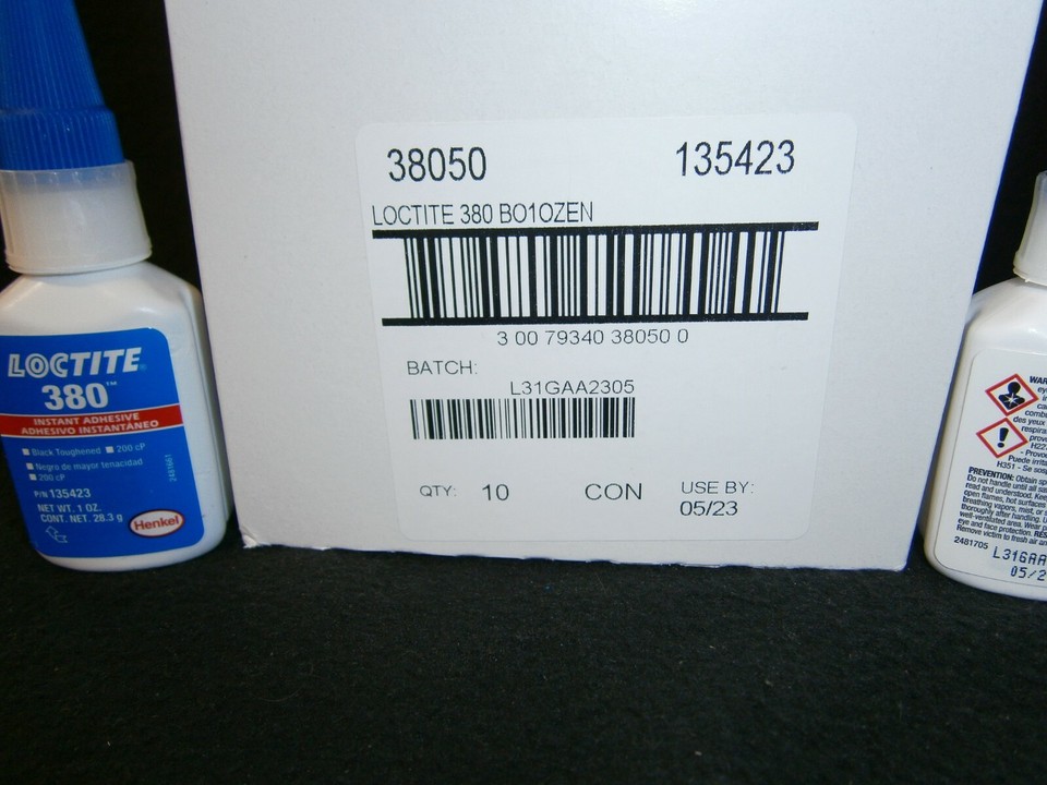 Loctite 380 Black Max Instant Adhesive 1oz.(28.3g) Date-05/23 USA 38050 ...