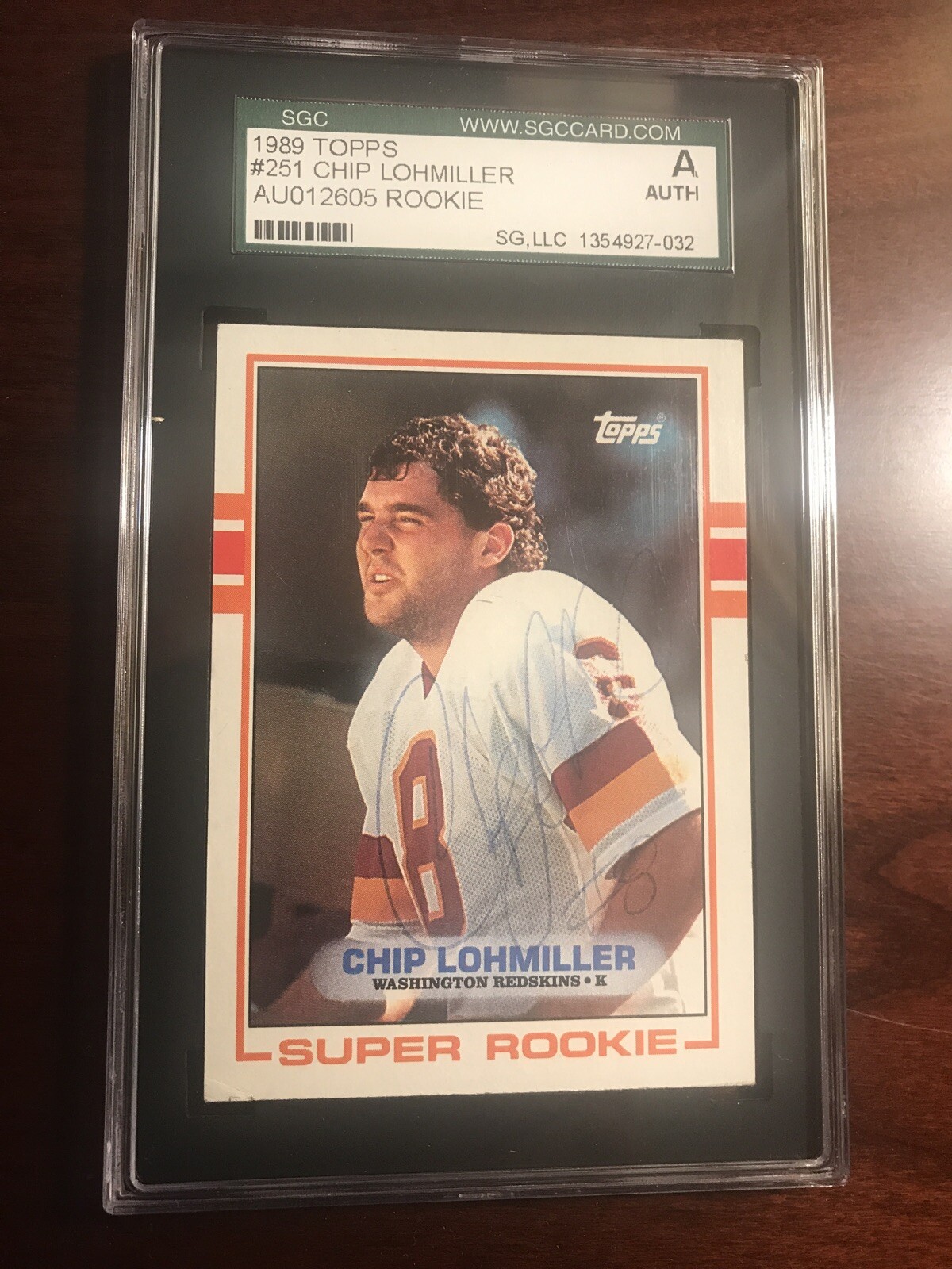 CHIP LOHMILLER WASHINGTON REDSKINS 1989 TOPPS #251 AUTOGRAPHED CARD | eBay