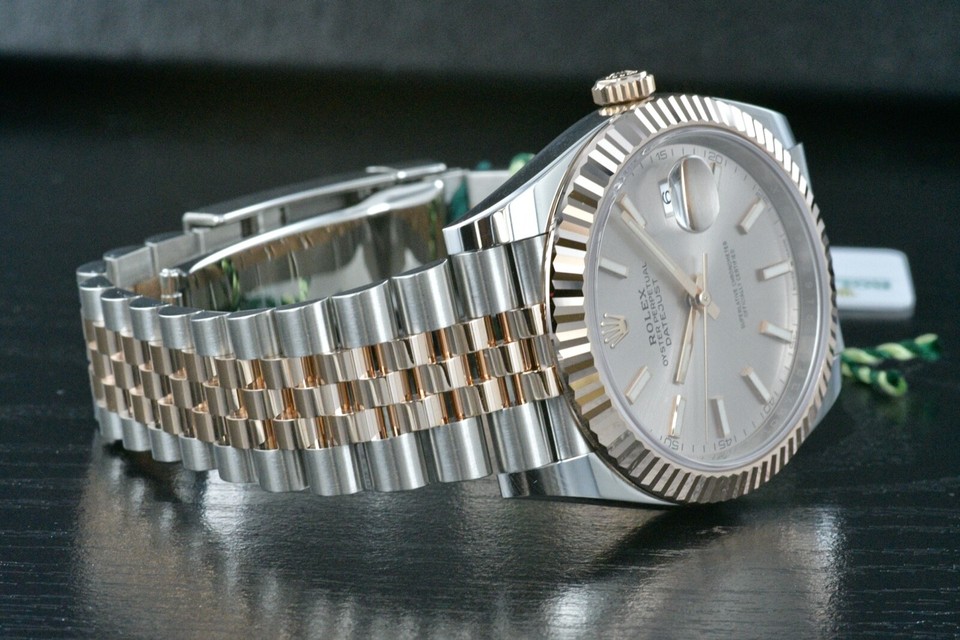 Rolex Datejust 41mm 126331 Jubilee 18K Rose Gold & Steel w/ Sun Dust ...