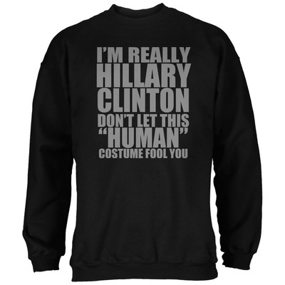 Halloween Election Hillary Clinton Costume Black Adult Sweatshirt | eBay