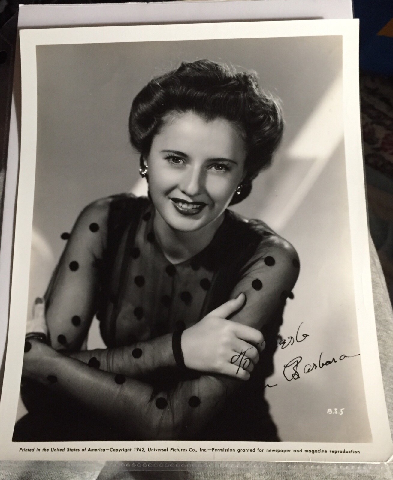 Barbara STANWYCK—SIGNED Photo•Capra•Sturges•Wilder•DeMille•Fay•Taylor ...