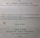 AMERICAN SLAVERY, 1861 by SAMUEL SEABURY, CLOTH 2ND ED MASON BROS NY ...