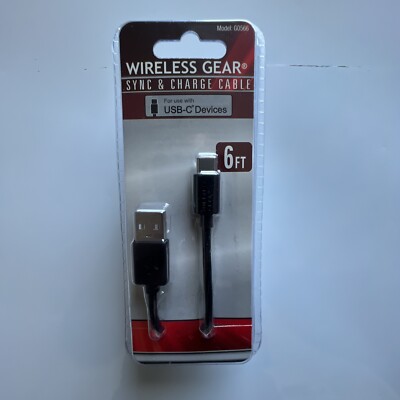 Wireless Gear 6 ft sync and charge cable for USB-C Devices | eBay