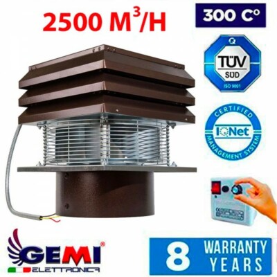 CHIMNEY FAN round flue 30 cm Exhaust fan chimney draft Extractor FLUE ...