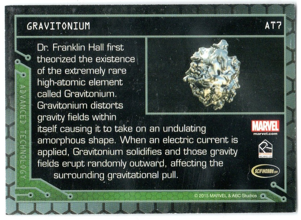 MARVEL AGENTS OF SHIELD SEASON 1 ADVANCED TECHNOLOGY INSERT AT7 ...