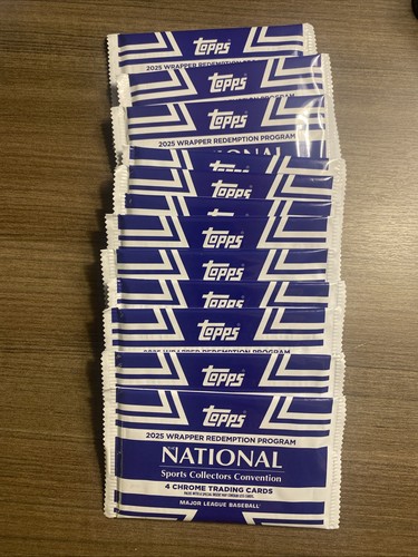 TOPPS 2025 National Wrapper Redemption Pack 4 Cards Bowman Chrome NSCC ...