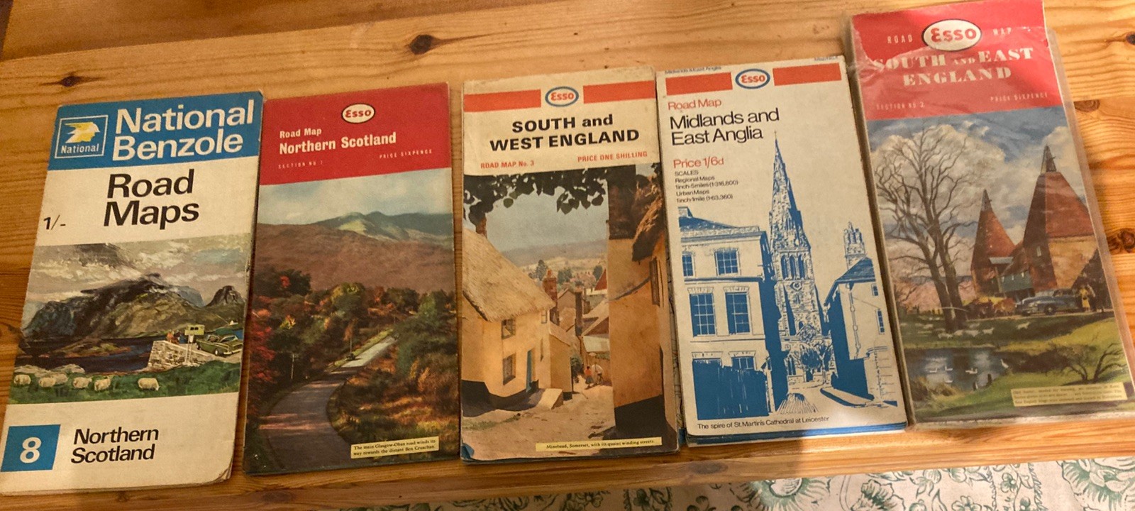 4 Vintage '60s Esso Folding Road Maps and 1 National Benzole. | eBay UK