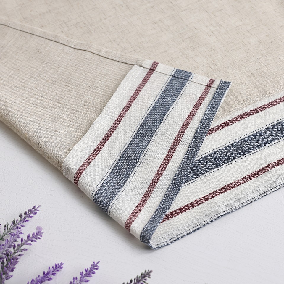 2X Short Curtains Cafe Kitchen Small Flax Net Curtain Valance Window ...