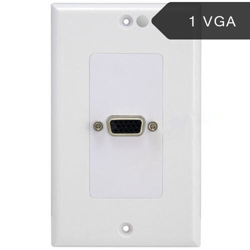 VGA S-VGA 15pin Female Home TV AV Wall Outlet Video Socket Plate Panel ...