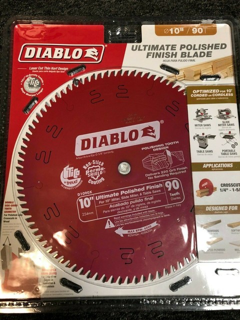 Diablo D1090X 10"x90T Ultimate Flawless Finish Circ Saw Blade 3x for ...