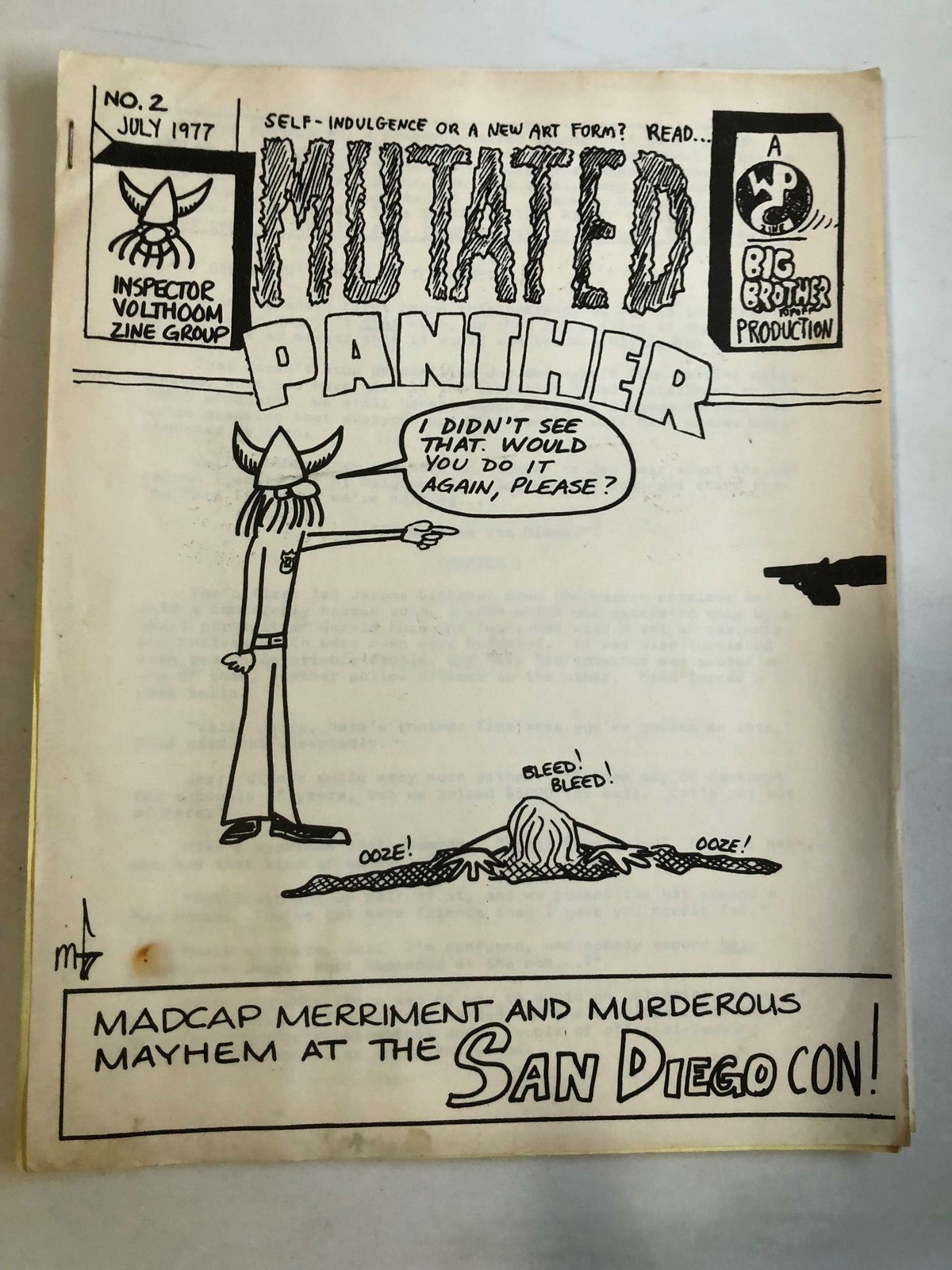 Mutated Panther #2 1977 Low Print Run Comic Fanzine J Zilber | eBay