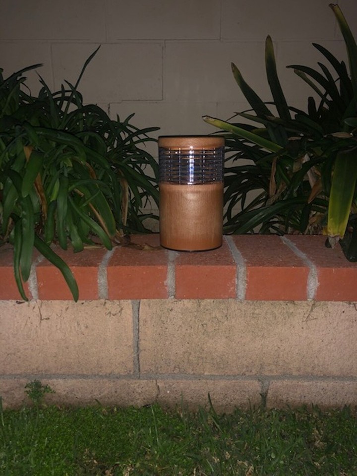 Cylinder Wood Grain Texture Plastic Fence Post Light | eBay