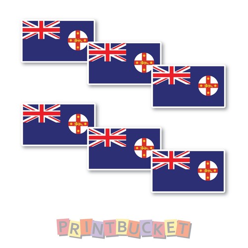 NSW Flag sticker 60mm 6 pack quality water/fade proof vinyl | eBay