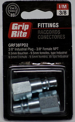 GripRite 3/8" Industrial Plug - 3/8" Female NPT (GRF38FPD2) | eBay