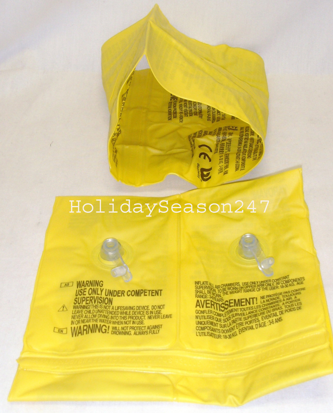 Splash and Play 8" x 8" Yellow Arm Float Swimming Pool Air Tube Water ...