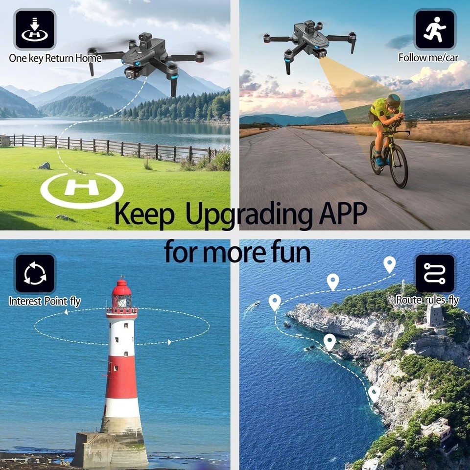 NewUpgraded Touch Screen Tablet Remote PRO Drones with Camera for ...