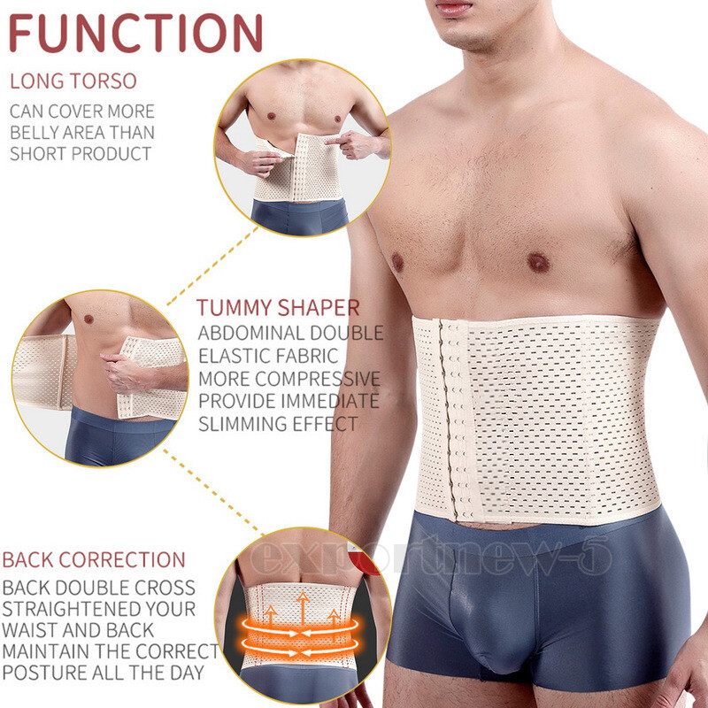 Men Waist Trimmer Belt Sweat Wrap Tummy Stomach Weight-Loss Fat Burner ...