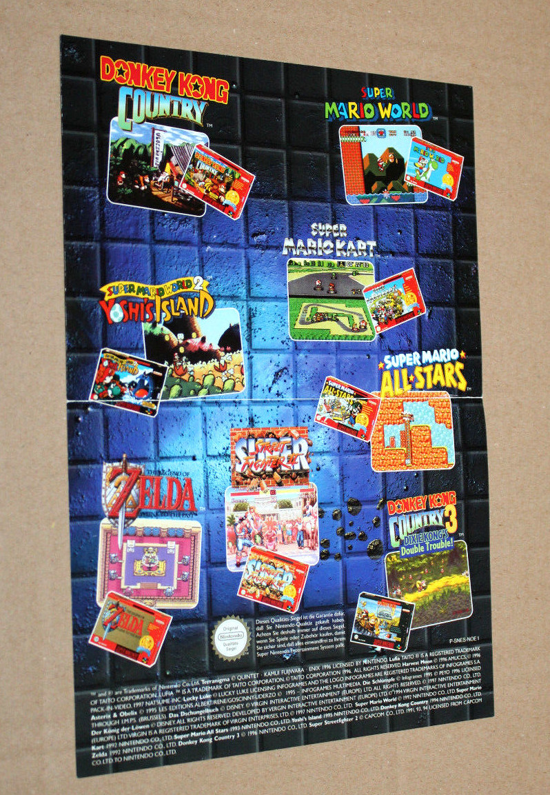 SNES Super Nintendo Game Boy Werbung Ad Page Flyer Promo Zelda Mario ...