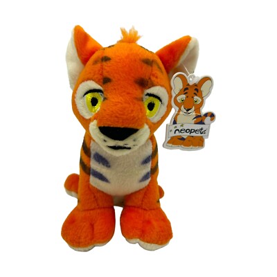 Neopets Orange Kougra Plush 7” 2006 Limited Too Striped Tiger Plushie W ...