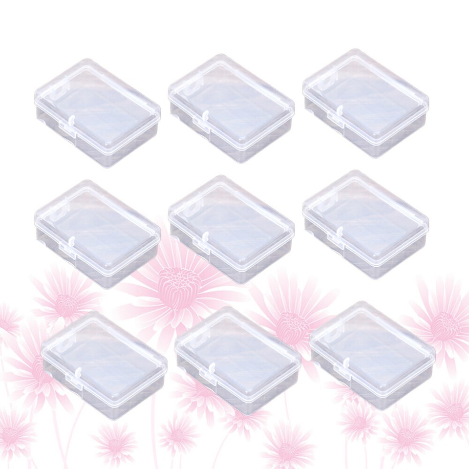 20 Pcs Hanging Box Clear Empty Hinged Boxes Pills Storage Box | eBay