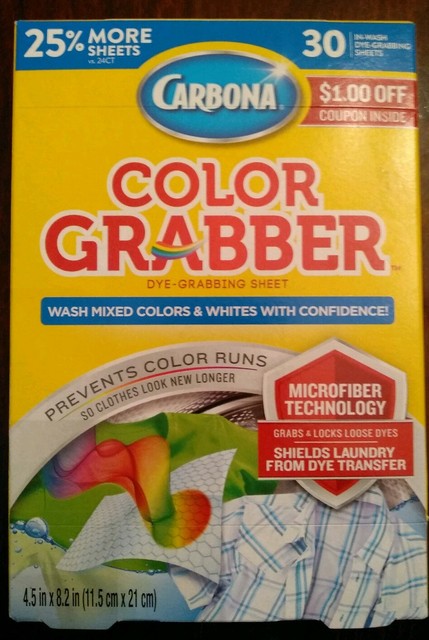 Carbona Color GRABBER With Microfiber 2 Boxes 60 In-wash Sheets Total ...