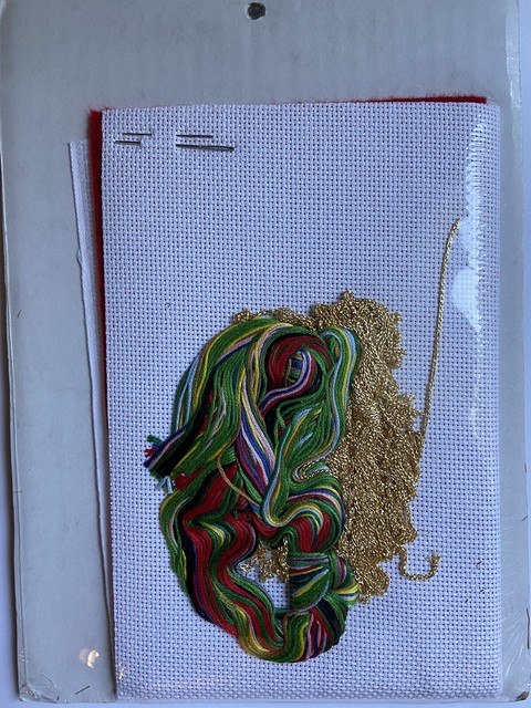 Bernat Sharing Christmas Stocking Cat Bear Cross Stitch Kit 1991 9x16 ...