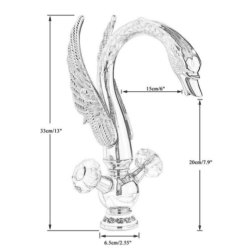 Waterfall Chrome Swan Bathroom Sink Faucet Single Hole/ Handle Vanity ...