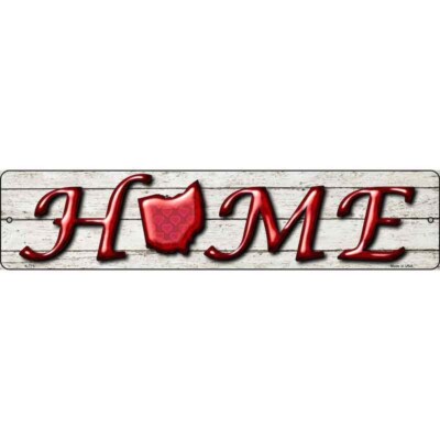 Ohio Home State Outline 24"x5" Metal Street Sign Plaque Home Door ...