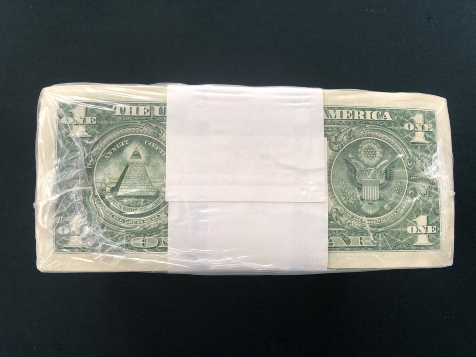 $1 BEP BRICK OF 1000 (ONE DOLLAR) NOTES - 10 UNCIRCULATED CHICAGO ...