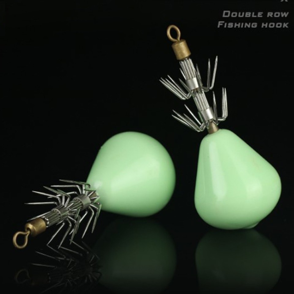 6 Cm Squid Jig Hook Large Stainless Steel Hook Door Noctilucent Hard ...