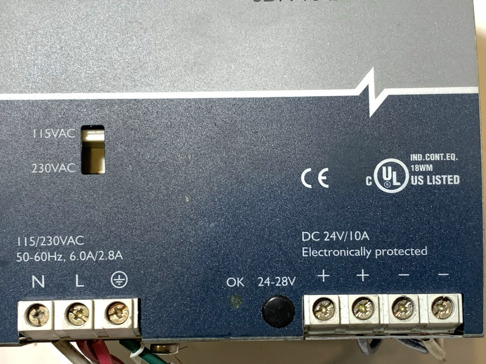 Sola SDN 10-24-100 Power Supply 115/230v-ac 10a Amp 24v-dc $25.01 ...