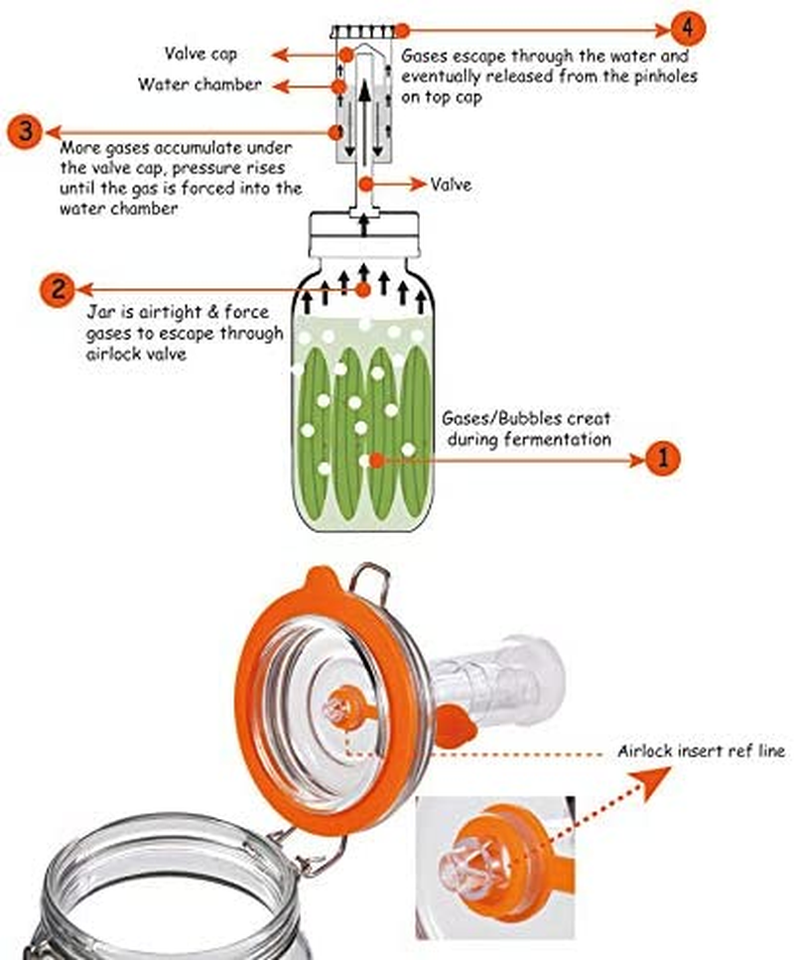 Fermentation Jar, 2 Liter Fermentation Kit with Fermenting Weights and Airlocks | eBay