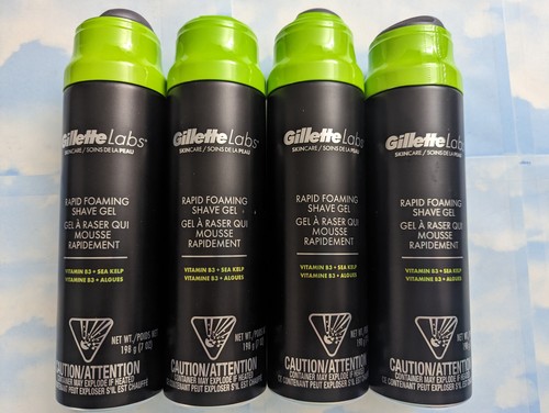 LOT(4) GILLETTE LABS RAPID FOAMING SHAVE GEL FOR MEN 7 OZ | eBay