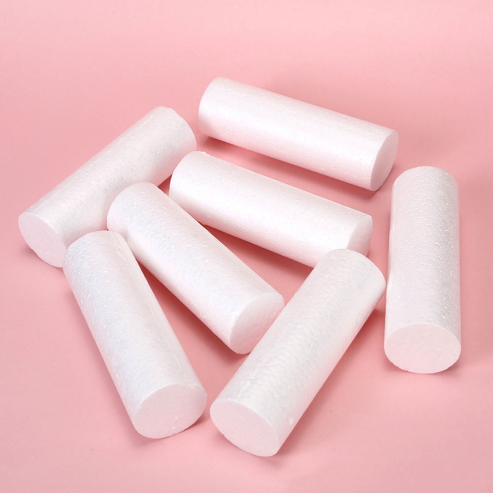 7 Pcs Polystyrene Foam Cylinders for DIY Crafting Multi-use Foam Tubes ...